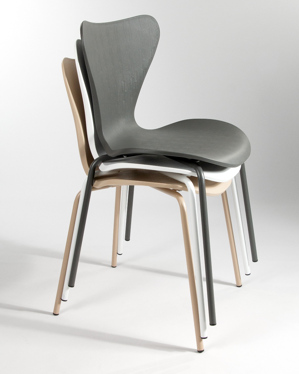 Jeu de 4 chaises Berna en polypropylène sable
