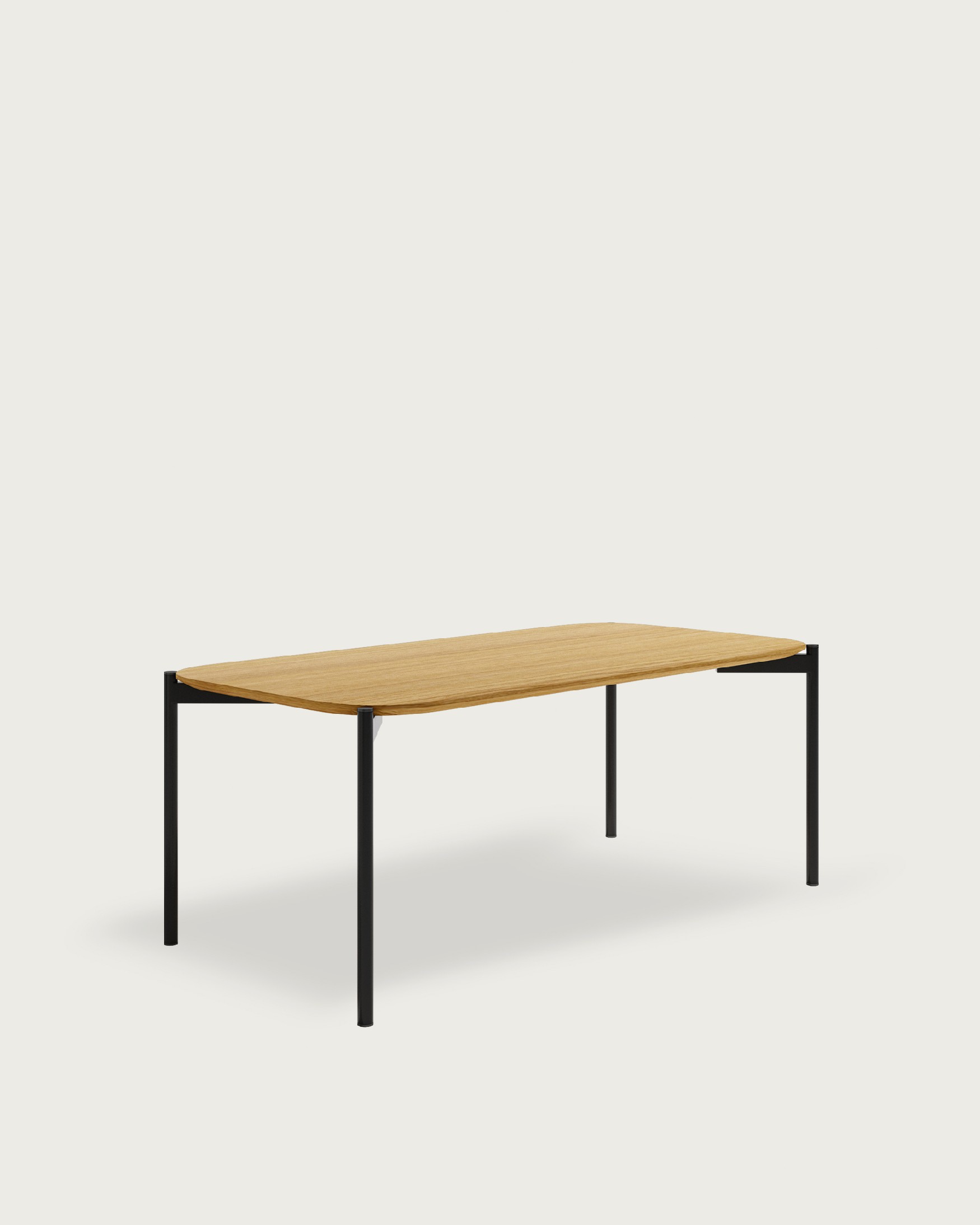 Mesa auxiliar Java rectangular con acabado roble natural y estructura ...