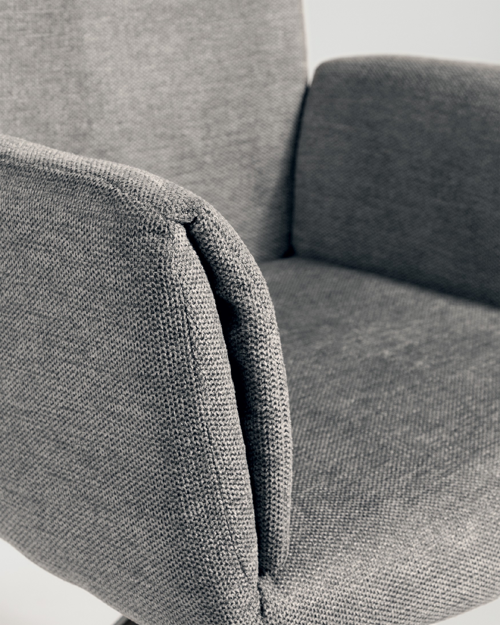 Modena swivel chair 180º with return function, grey upholstery, and ...